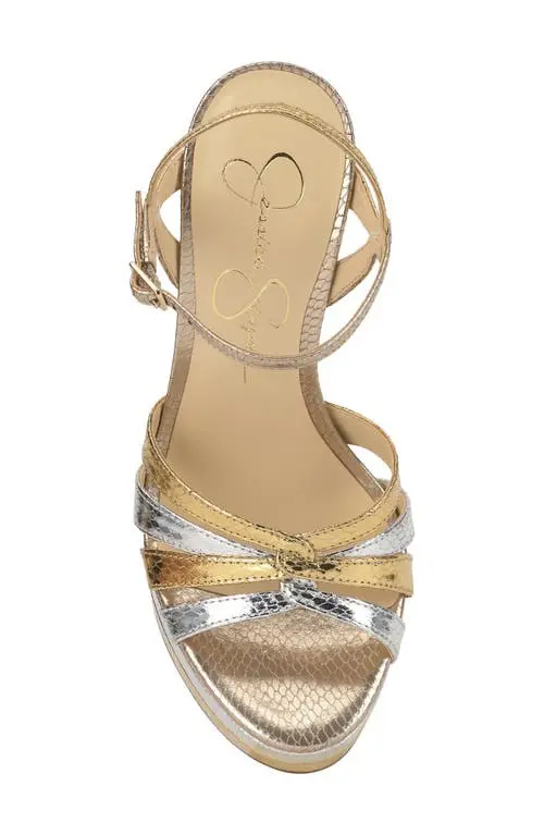 Jessica Simpson Itzari Platform Sandals - Gold