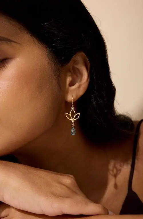 SATYA JEWELRY Lotus Drop Earrings