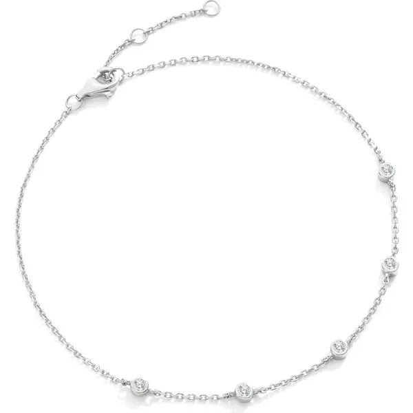 MINT & LILY Bezel Set Cubic Zirconia Bracelet - Sterling Silver
