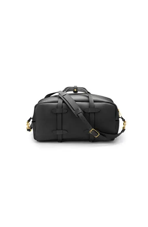 EZRA ARTHUR Frontier Leather Duffle Bag - Black