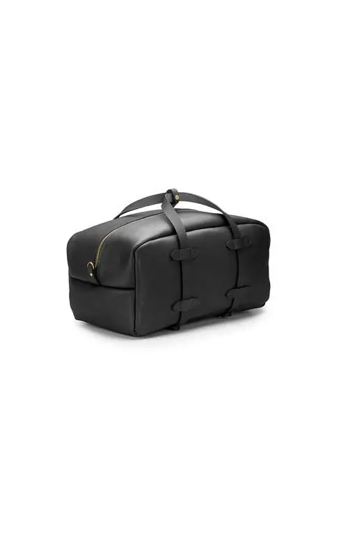 EZRA ARTHUR Frontier Leather Duffle Bag - Black