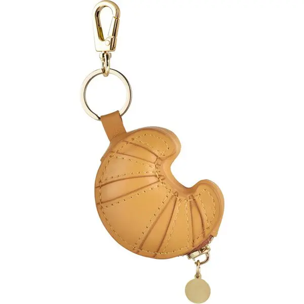 POSH TECH Croissant Airtag Bag Charm - Brown