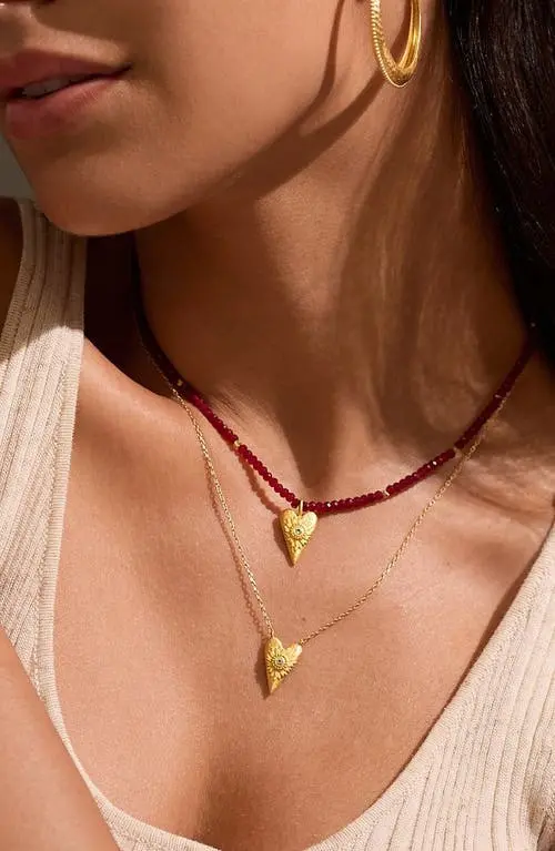 SATYA JEWELRY Healing Heart Onyx Heart Necklace
