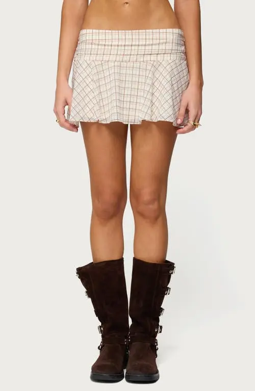 EDIKTED Lulah Plaid Miniskirt