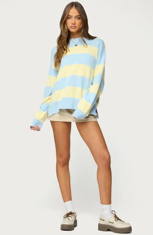 EDIKTED Denim Skort - Beige