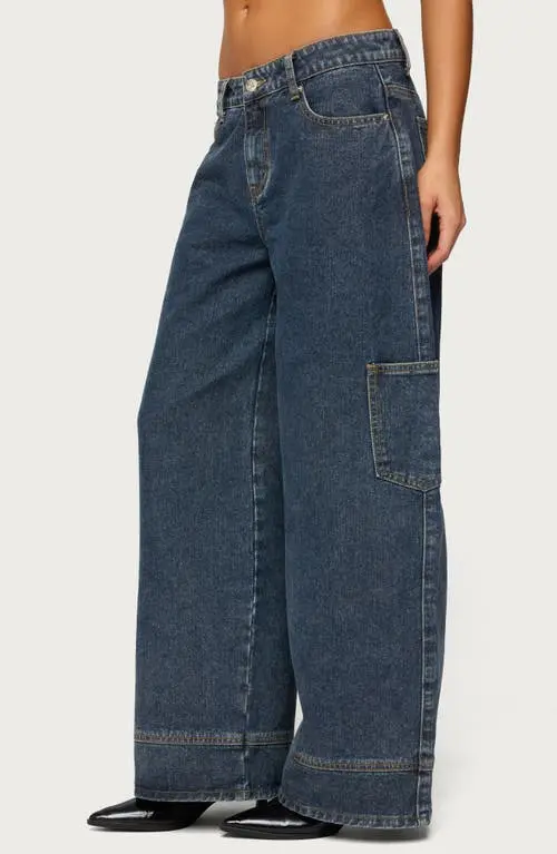 EDIKTED Nea Pocket Low Rise Wide Leg Jeans