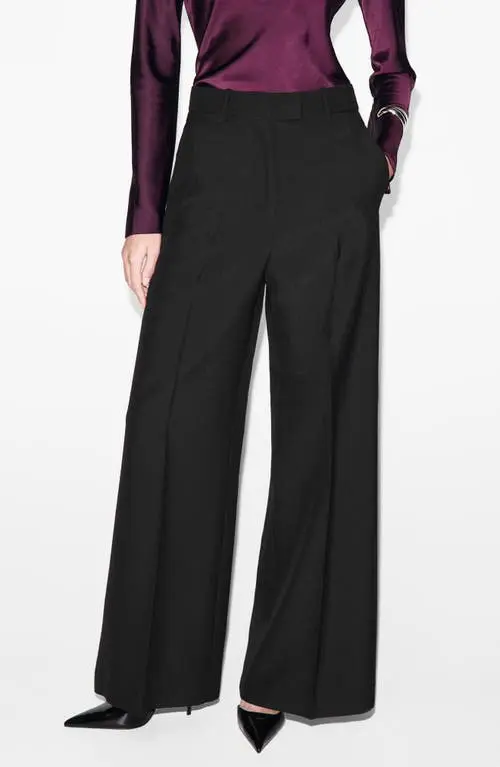Mango Wide Leg Suit Trousers