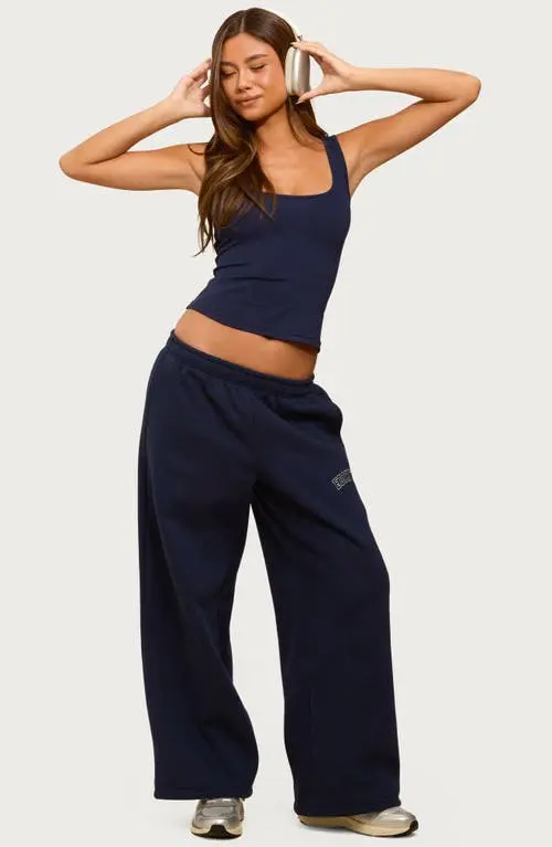 EDIKTED Major Logo Wide-leg Sweatpants