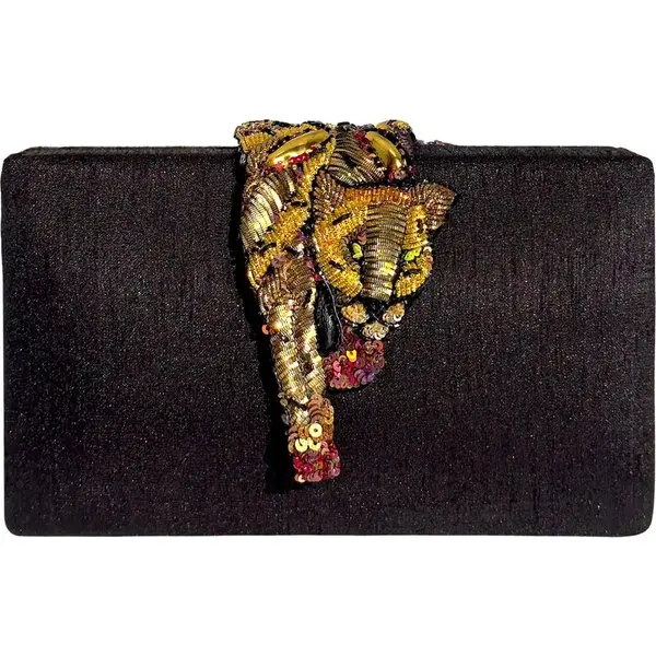 SIMITRI Raaka Hand-embroidered Clutch - Onyx
