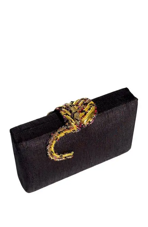 SIMITRI Raaka Hand-embroidered Clutch - Onyx