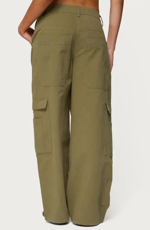 EDIKTED Jadah Low Rise Baggy Cargo Pants