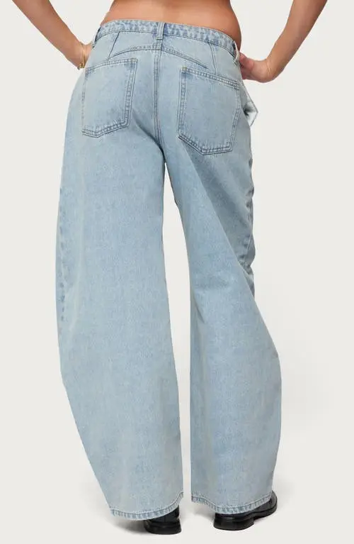EDIKTED Jolie Low Rise Barrel Leg Jeans