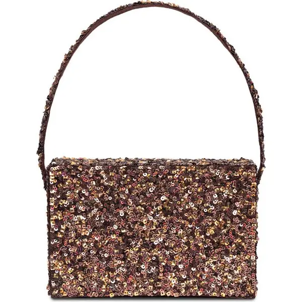 SIMITRI Sequin Box Clutch - Cocoa