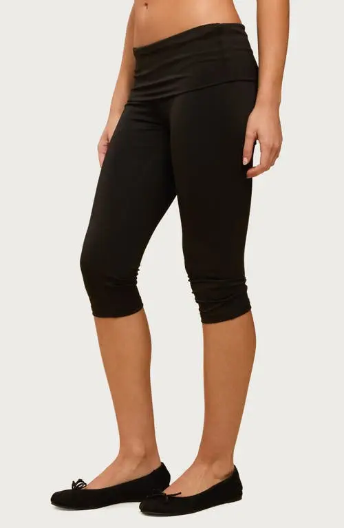 EDIKTED Ravena Foldover Low Rise Capri Leggings