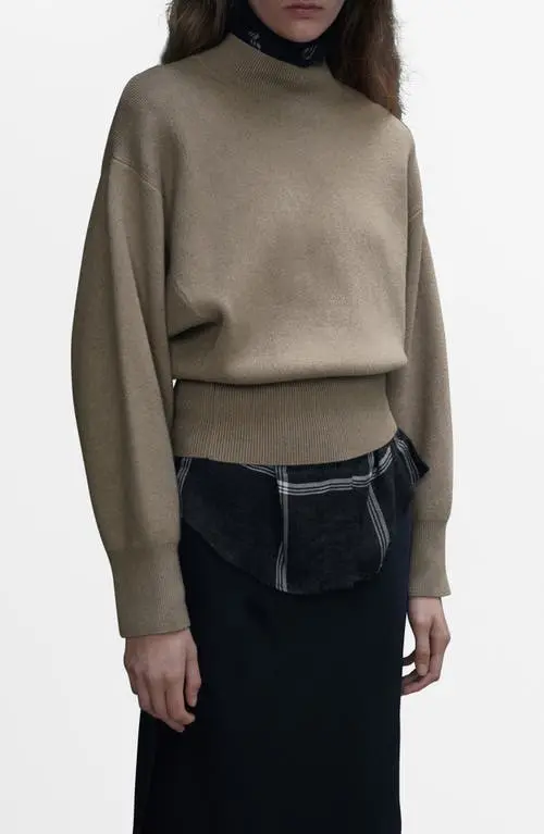 Mango Oversized Mock Neck Sweater