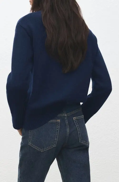 Mango Wool Blend Crewneck Sweater