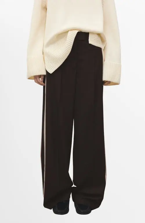 Mango Side Stripe Wide Leg Pants