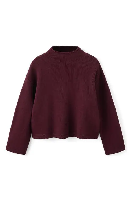 Mango Boxy Mock Neck Sweater
