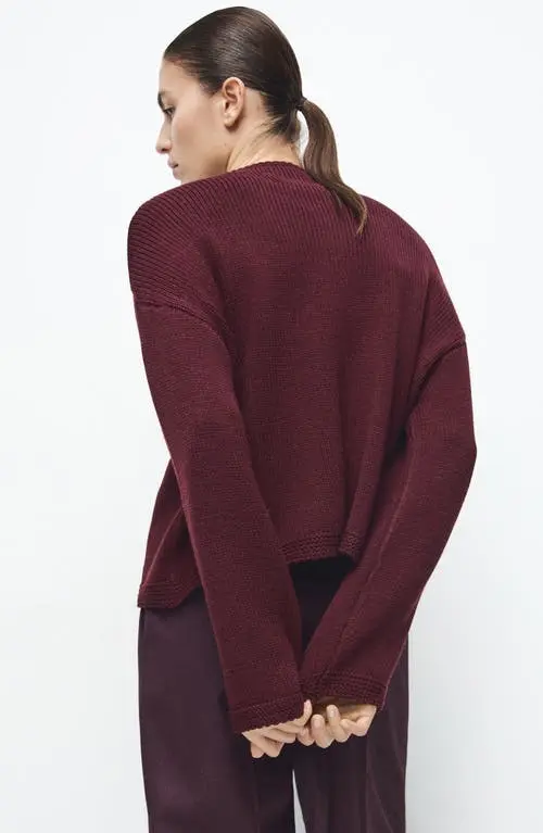 Mango Boxy Mock Neck Sweater