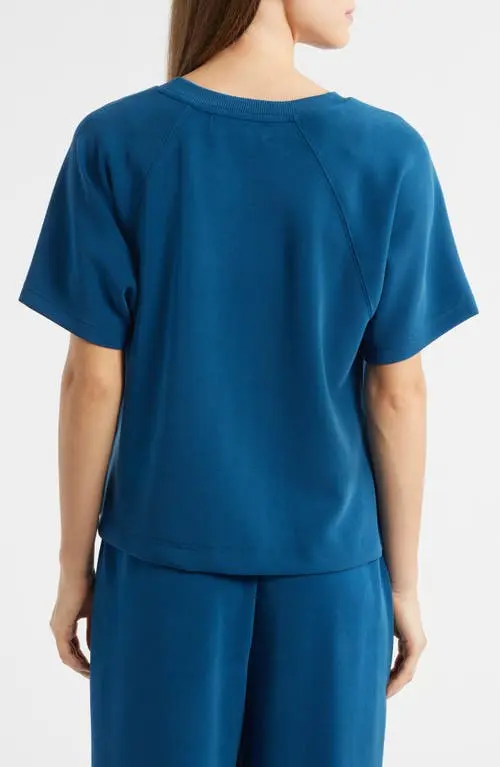 CITY BLUES Raglan Sleeve T-shirt - Blue Opal