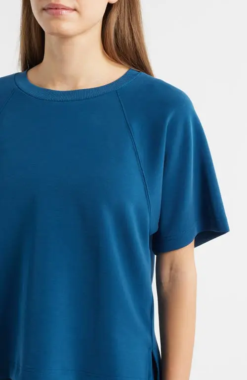 CITY BLUES Raglan Sleeve T-shirt - Blue Opal