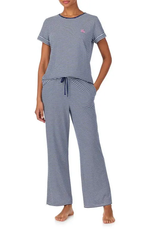 Ralph Lauren Long Pajamas - Navy Stripe