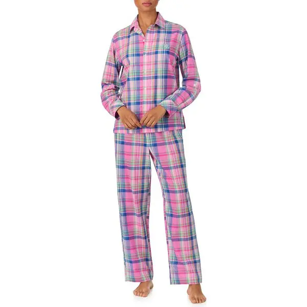 Ralph Lauren Long Pajamas - Pink Plaid