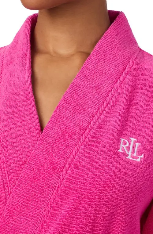 Ralph Lauren Greenwich Cotton Terry Robe - Hot Pink