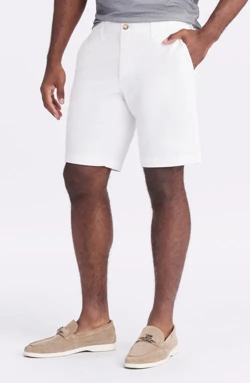 Robert Graham Brightside Flat Front Stretch Cotton Chino Shorts