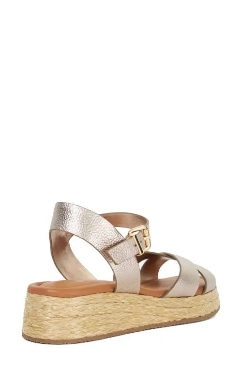 Dune London Littleton Platform Sandal - Gold