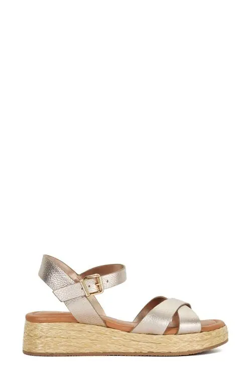 Dune London Littleton Platform Sandal - Gold