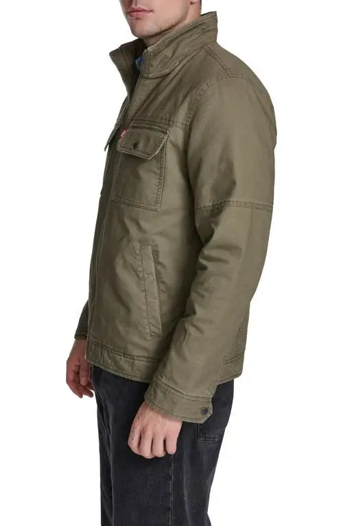 LEVI'S Slub Cotton Military Jacket - Olive Tree