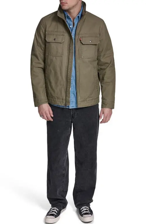 LEVI'S Slub Cotton Military Jacket - Olive Tree