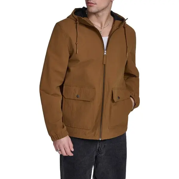 LEVI'S Water-resistant Hooded Jacket - Worker Brown