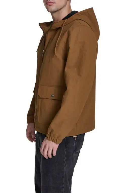 LEVI'S Water-resistant Hooded Jacket - Worker Brown