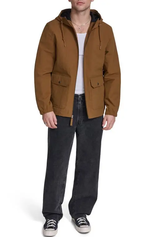 LEVI'S Water-resistant Hooded Jacket - Worker Brown