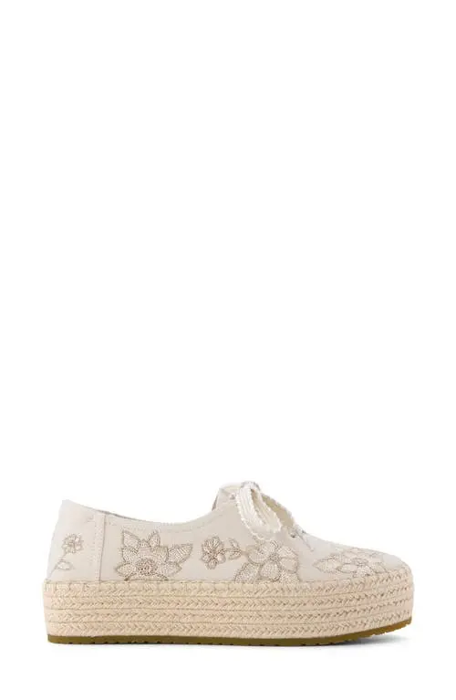 Toms Valencia Lace-up Platform Espadrille - Natural Floral