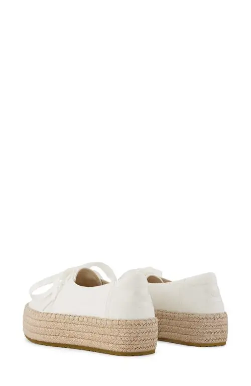 Toms Valencia Lace-up Platform Espadrille - White