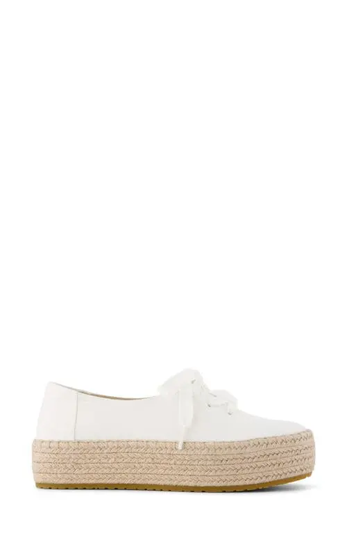 Toms Valencia Lace-up Platform Espadrille - White