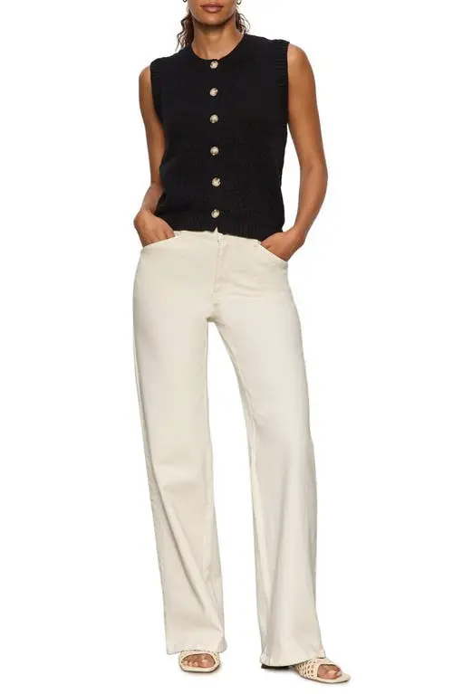 Sanctuary Cotton Pointelle Sleeveless Sweater - Black