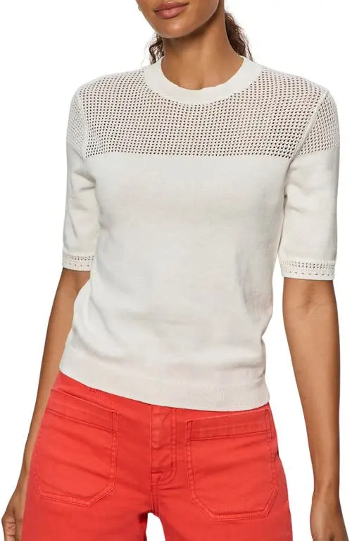 Sanctuary Mixed Stitch Short Sleeve Cotton Sweater