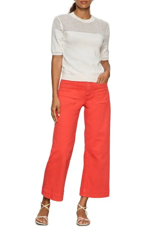 Sanctuary Mixed Stitch Short Sleeve Cotton Sweater