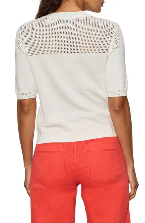 Sanctuary Mixed Stitch Short Sleeve Cotton Sweater