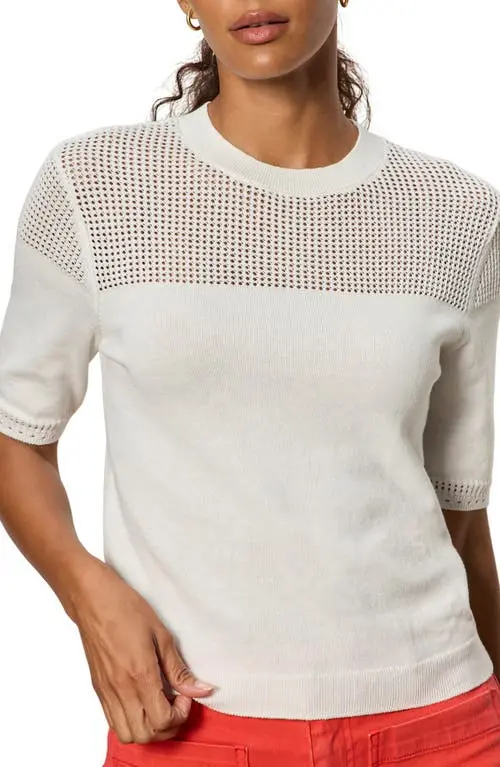 Sanctuary Mixed Stitch Short Sleeve Cotton Sweater