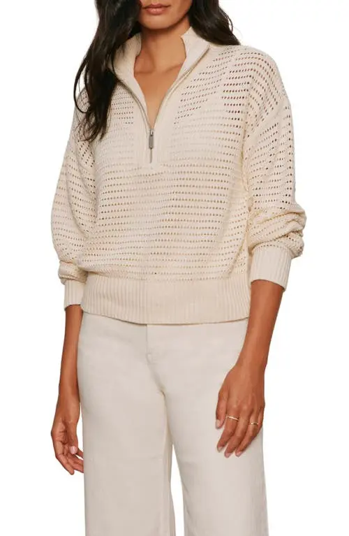 Sanctuary Open Stitch Half-zip Cotton-blend Sweater