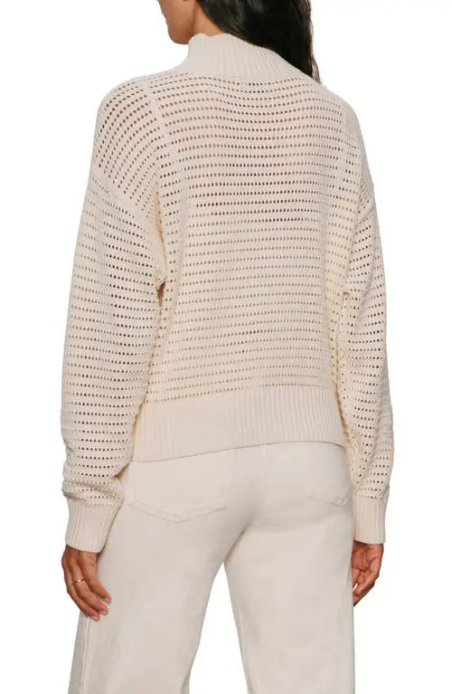Sanctuary Open Stitch Half-zip Cotton-blend Sweater