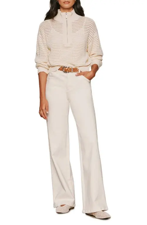 Sanctuary Open Stitch Half-zip Cotton-blend Sweater