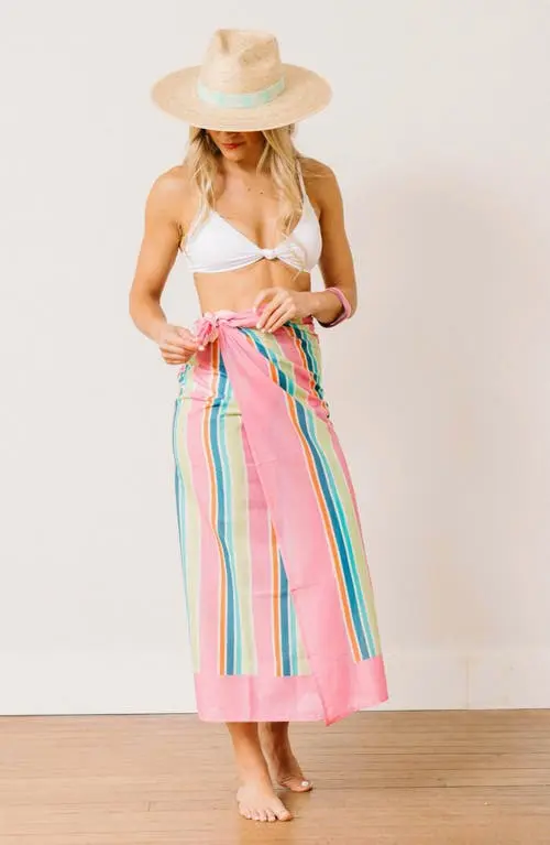 SUNSHINE TIENDA Castaway Stripe Cotton Sarong