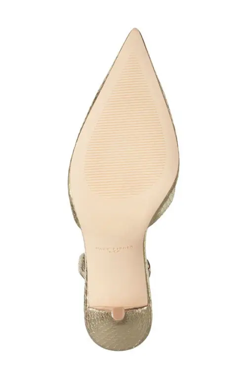Marc Fisher Noland Leather Pumps - Gold 710