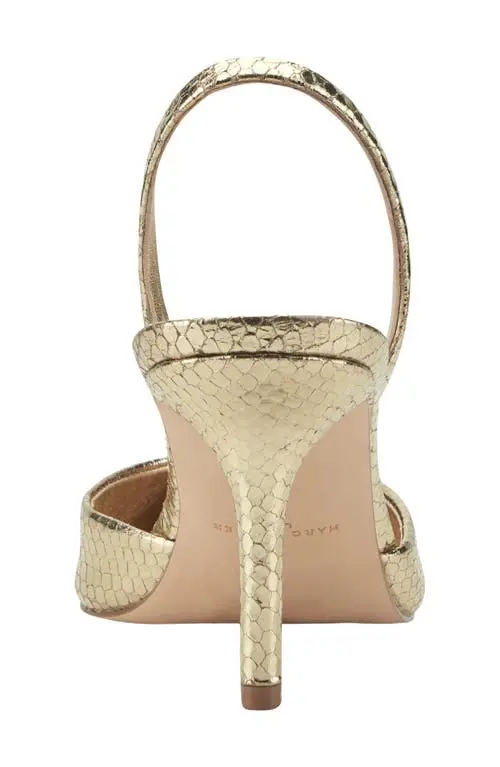 Marc Fisher Noland Leather Pumps - Gold 710